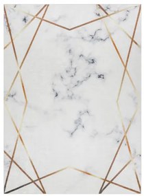 ANDRE mycí kobereček 1220 Mramor, geometrický protiskluz bílá velikost 160x220 cm | krásné koberce cz
