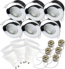 6x Halogenové Hermetické stropní svítidlo Podbitka Led žárovka GU10 6W