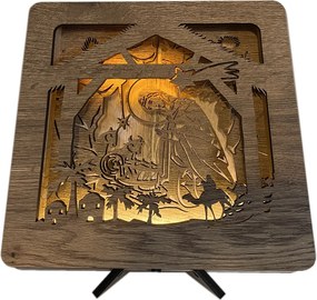 "Betlém" obrazová lampa 31x31cm