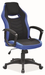 SIGNAL Kancelářská židle - CAMARO, čalouněná, různé barvy na výběr Čalounění: černá/modrá