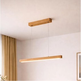 LED Lustr na lanku VERDE LED/18W/230V 3000K 76 cm dub