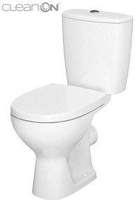 Cersanit ARTECO - WC kombi + antibakteriální sedátko s funkcí pomalého zavírání, horizontální odpad, K667-056