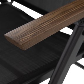 Doppler EXPERT WOOD Plus - zahradní hliníkové polohovací křeslo - Rozbalené zboží (N608)