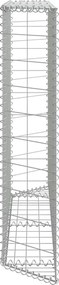 Gabionový vyvýšený záhon trapéz pozinkovaná ocel 150x20x100 cm 145654