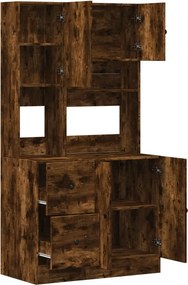 Kuchyňská skříňka kouřový dub 95 x 50 x 180 cm kompozitní dřevo 3276536