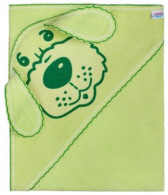 NEW BABY dětská froté osuška PEJSEK 80x80 cm zelená