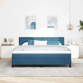 Postel s boxspringem s matrací Tmavě modrá 180 x 200 cm samet 3339126