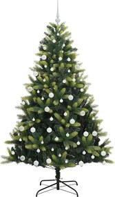 Umělý skládací vánoční stromeček 300 LED Zelená 180 cm PVC a PE 3395994