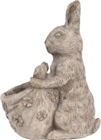 Dekorace cementový květináč králík se šátkem - 20*24*31 cm