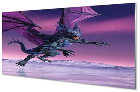 Obraz na skle Dragon pestré oblohy 100x50 cm