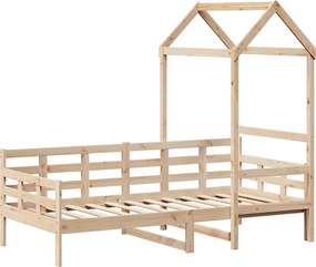 Válenda se střechou 80 x 200 cm masivní borové dřevo 3282326