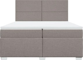 Box spring postel s matrací taupe 200x200 cm textil 3292892