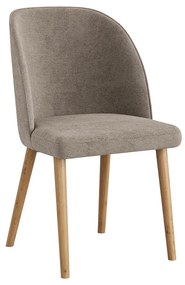Čalouněná židle béžová s dřevěnými nohami R24 Olbia