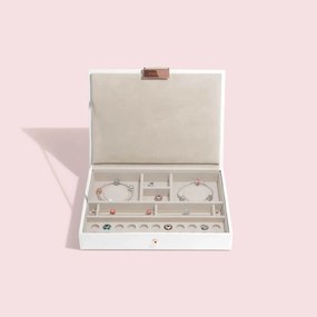 Stackers, Šperkovnice Limited Edition White & Rose Gold Charm Jewellery Box Lid | bílá 74917