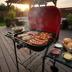 Velaco Zahradní gril na dřevěné uhlí VL02 Red