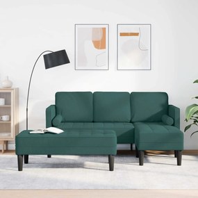 Set pohovek 2 ks Tmavě zelená Polyester 3329256