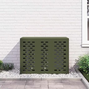 vidaXL Ochrana klimatizace Olivově zelená 110 x 50 x 80 cm
