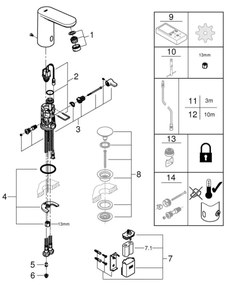 GROHE 36366002 - Elektronická umyvadlová baterie GET E lesklý chrom