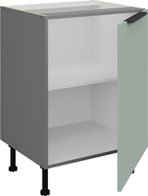 ARIA sa | dolní skříňka 60 D 1F policová | 60 cm | ANTI FINGERPRINT povrch | antracit/aquamarine