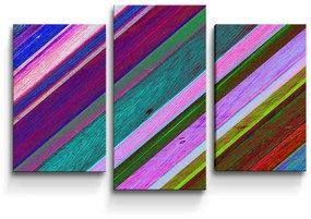 Sablio Obraz - 3-dílný Nabarvené dřevo - 75x50 cm