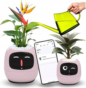 Inteligentní květináč Ivy Smart Planter, obal na květináč Plantsio Růžový