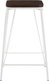 Bílá/v tmavě přírodní barvě stolička z jilmového dřeva District – Premier Housewares