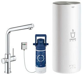 Grohe Red - Dřezová baterie Duo s ohřevem vody a filtrací, zásobník M, chrom 30327001