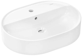 Hansgrohe Xuniva U - Umyvadlo na desku, 60x45 cm, s přepadem, otvor pro baterii, SmartClean, bílá 61080450