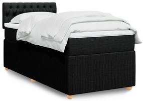 Box spring postel s matrací černá 80 x 200 cm textil 3289592