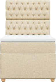 Box spring postel s matrací krémová 80 x 200 cm textil 3293419