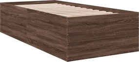 Rám postele hnědý dub 75 x 190 cm kompozitní dřevo 3280985
