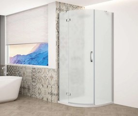 Gelco Trinity - Sprchový kout čtvrtkruhový 90x90 cm, levé, matné sklo/chrom GT6590ML-CH
