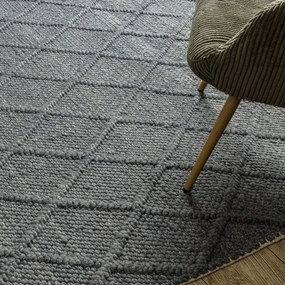 Dywany Łuszczów, Kusový koberec Tahar 99001K antra, 200x290, šedá, ložnice