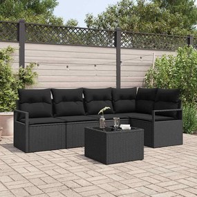 Set pohovek 6 ks Černá polyratan 3346393