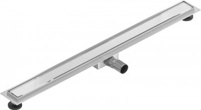 Mexen Flat nerezový sprchový žlab 90 cm vzor bílé sklo, 1027090-15