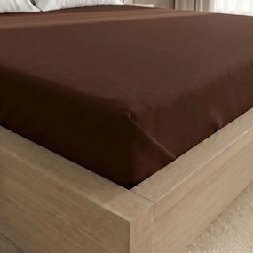 Kvalitex Bavlněné prostěradlo tmavě hnědé 150x230cm 150x230cm