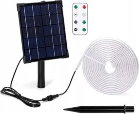 Set Solární Led páska barva Studená 5mb 50W IP65 hermetická s dálkovým ovládáním