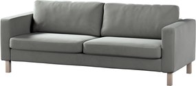 Potah na pohovku IKEA Karlstad, 3-místná, rozkládací barva šedá látka lesklé, sametová