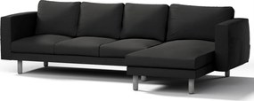 Potah na pohovku IKEA Norsborg 4-místná se šezlongem barva šedá