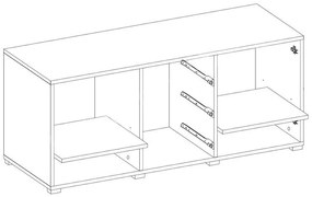 HELVETIA Komoda BAROS san remo sv. 132 x 70 x 39 cm