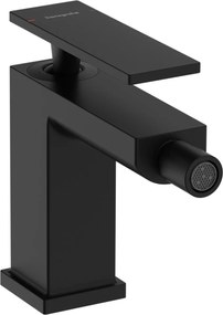Hansgrohe Tecturis E, bidetová páková baterie s odtokovou soupravou s táhlem, černá matná, HAN-73200670