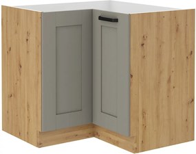 Kuchyňská skříňka LUNA 90x90 DN 2F BB korpus: dub artisan, barva dvířek: světle šedá CLAY