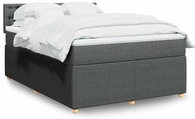Box spring postel s matrací tmavě šedá 160x200 cm textil 3287522