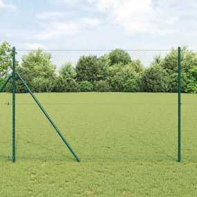 Hexagonální kotvení plotu 10 x 1,5 m Ocel potažená PVC Zelená 3352649