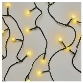 EMOS LED venkovní vánoční řetěz CHERRY, 480xLED, teplá bílá, 48m, časovač, kuličky, zelený ZY1605T