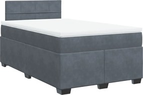 Box spring postel s matrací tmavě šedý 120x190 cm samet 3286259