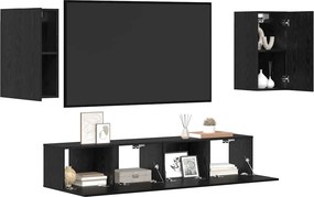 Sestava TV skříněk 4 ks Černý dub Kompozitní dřevo 3393238