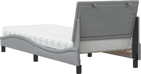 Postel s matrací Hanko světle šedá 80 x 200 cm textil 3310489