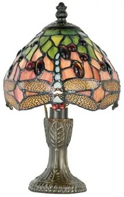 Stolní lampa Tiffany THE RED DRAGONFLY Clayre &amp; Eef 5LL-1188