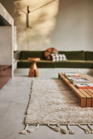 Béžový vlněný koberec se vzorem Limitless - 140*200 cm
